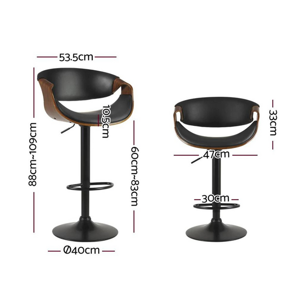 Eye Design Professional | Minotaur Wood and Leather Swivel Bar Stool ...